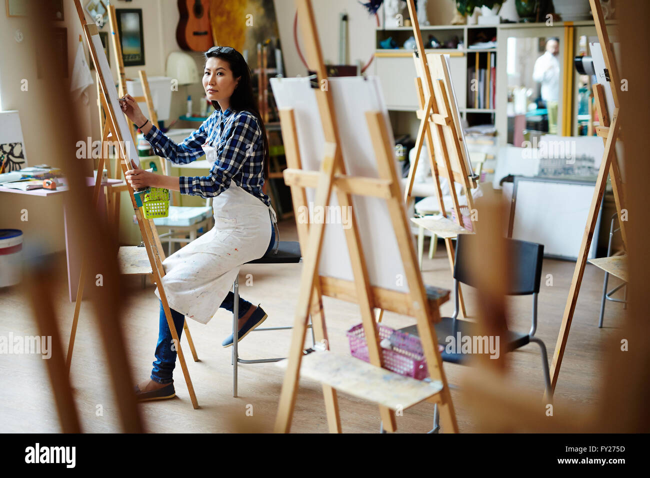 Drawing in workshop Stock Photo - Alamy