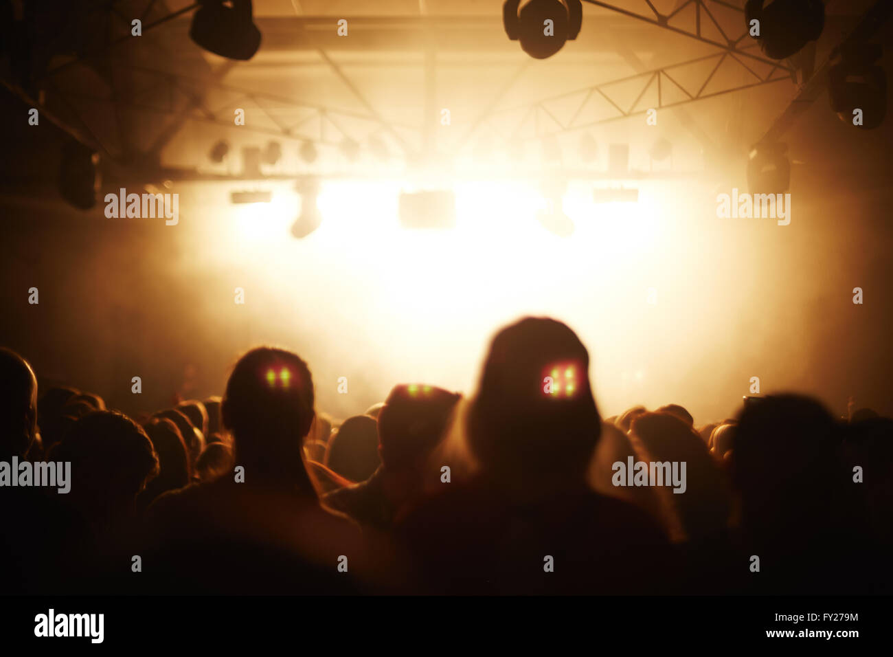Fans at concert Stock Photo - Alamy