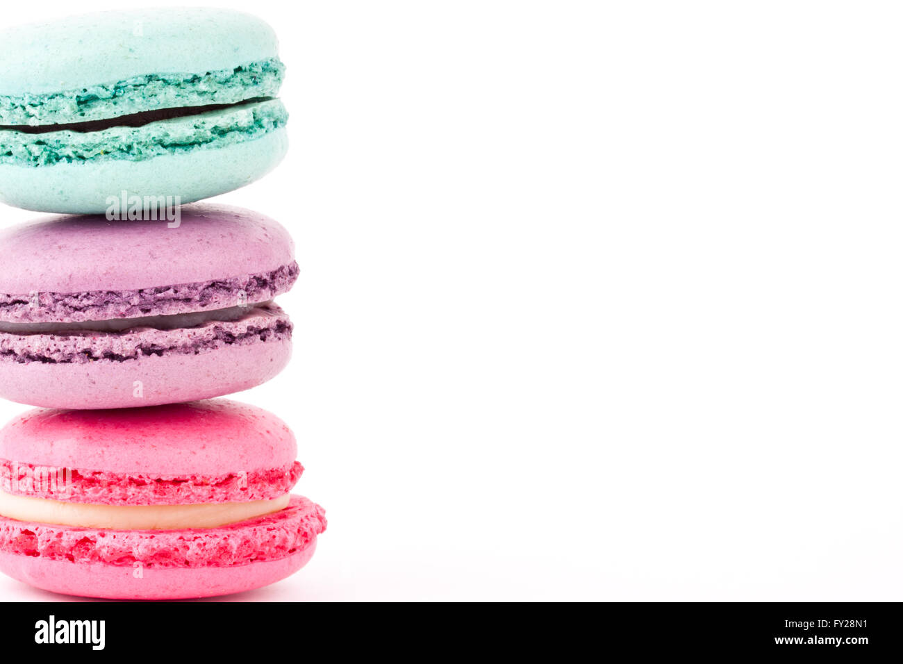 Strawberry pink macaroons fresh hi-res stock photography and images - Alamy