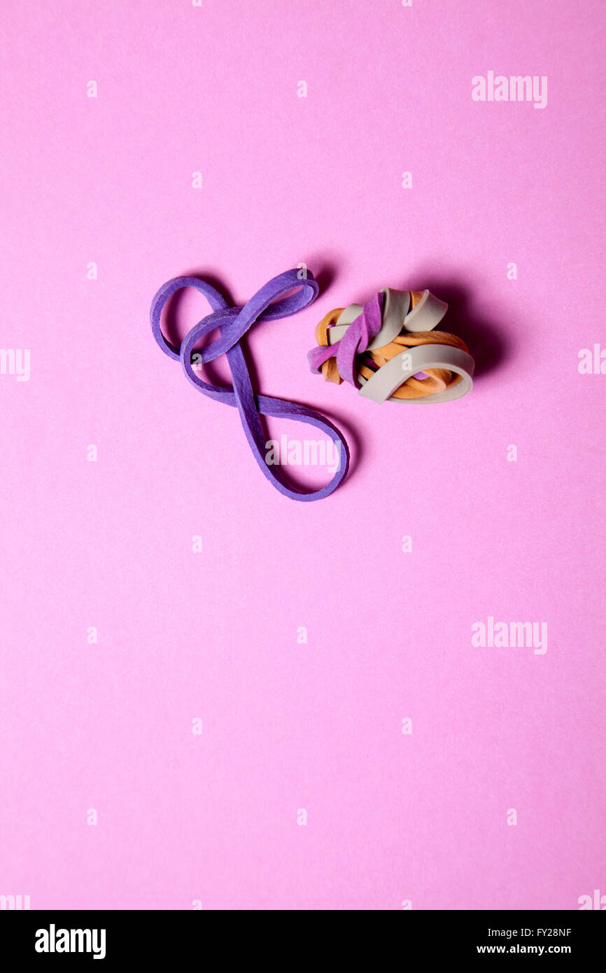 Tangled elastic bands hi-res stock photography and images - Alamy