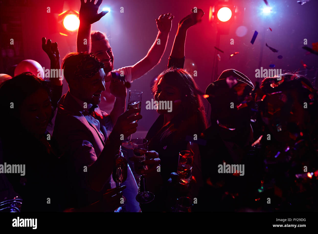 Happy energetic young people hi-res stock photography and images - Alamy