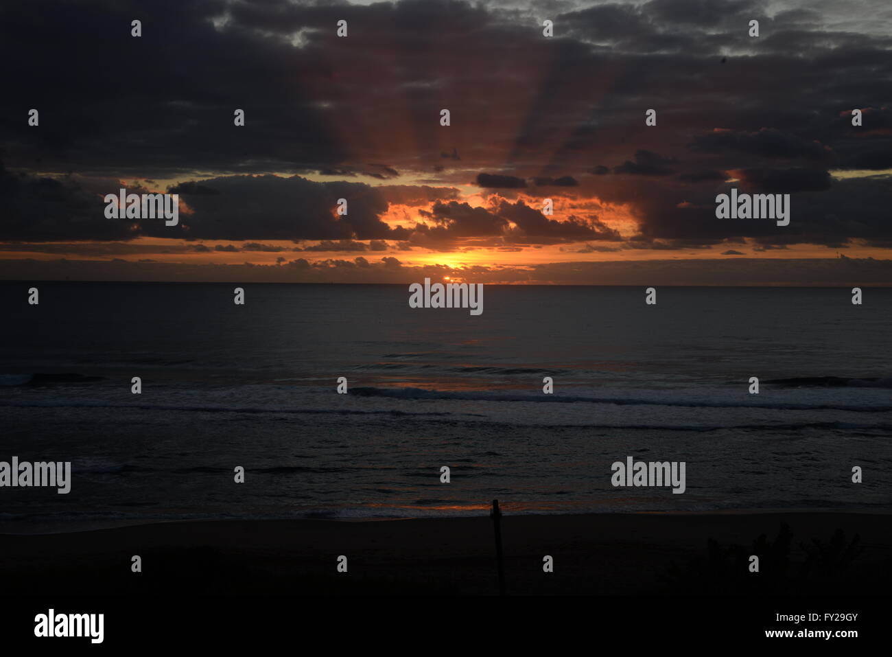 Sunrise At the Durban Coastline Stock Photo - Alamy