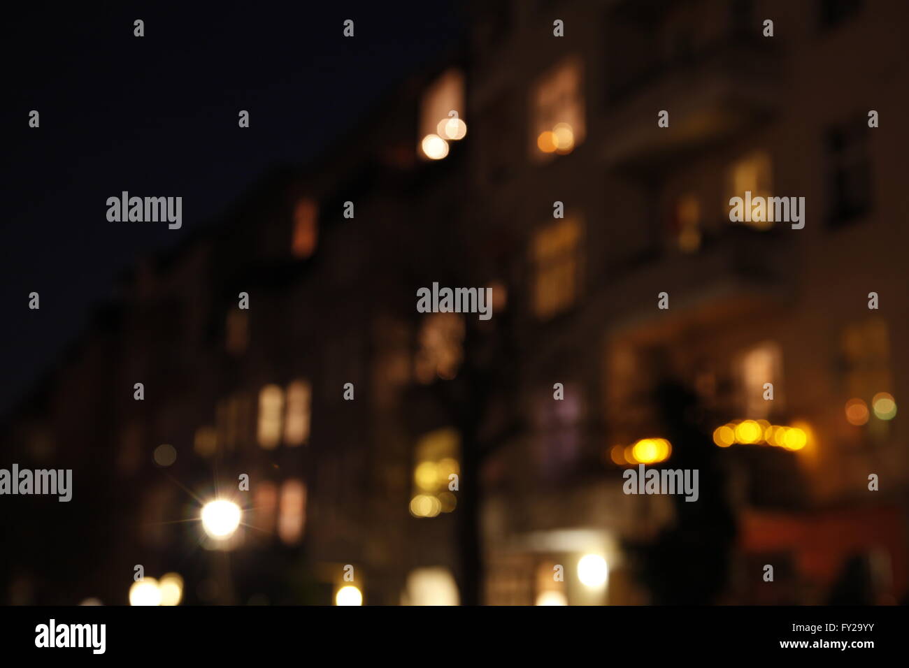 Buildings in street in evening Stock Photo - Alamy