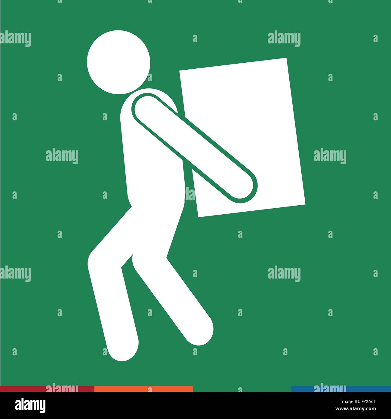Man Moving Box Pictogram Icon Illustration design Stock Vector Image ...