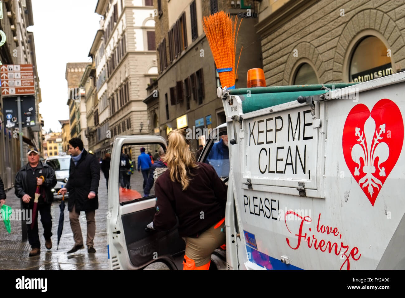 People working at Florence, Italy Stock Photo - Alamy