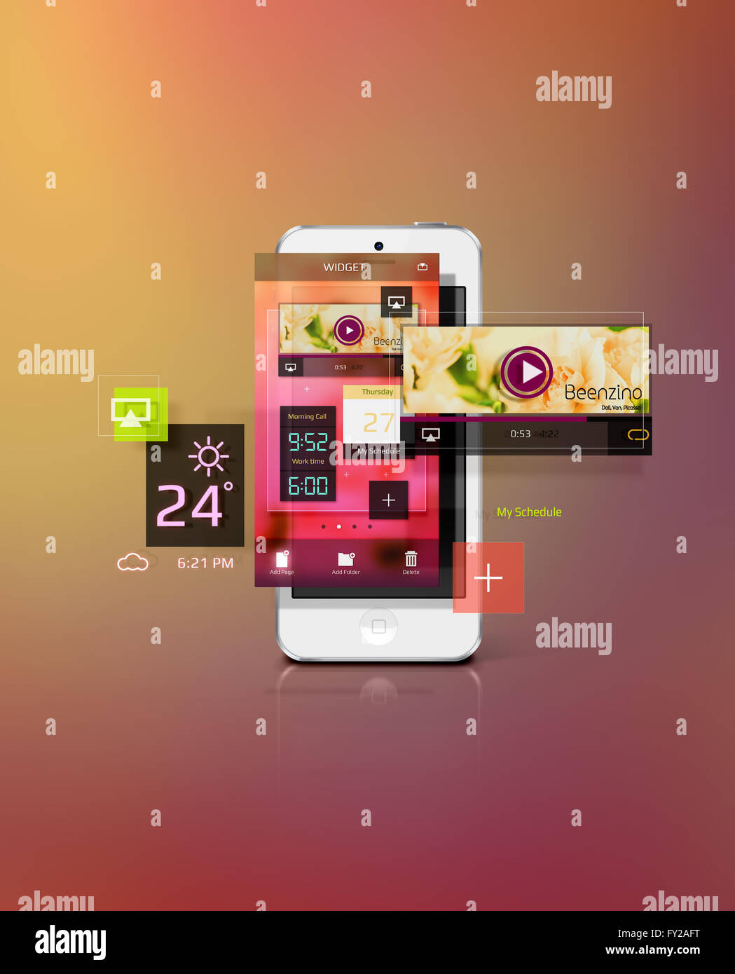 Mobile App Visiual Stock Photo - Alamy