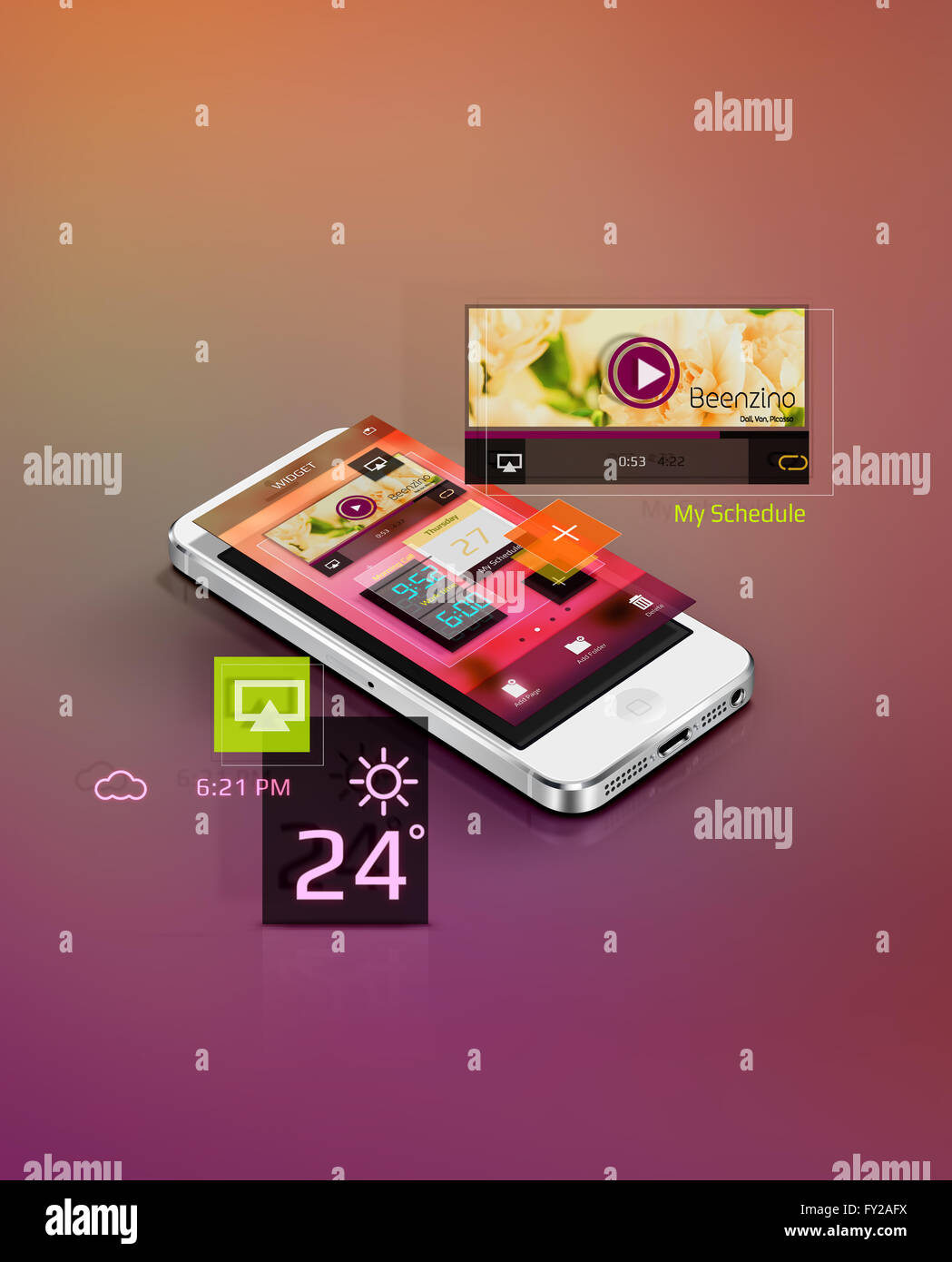 Mobile App Visiual Stock Photo - Alamy