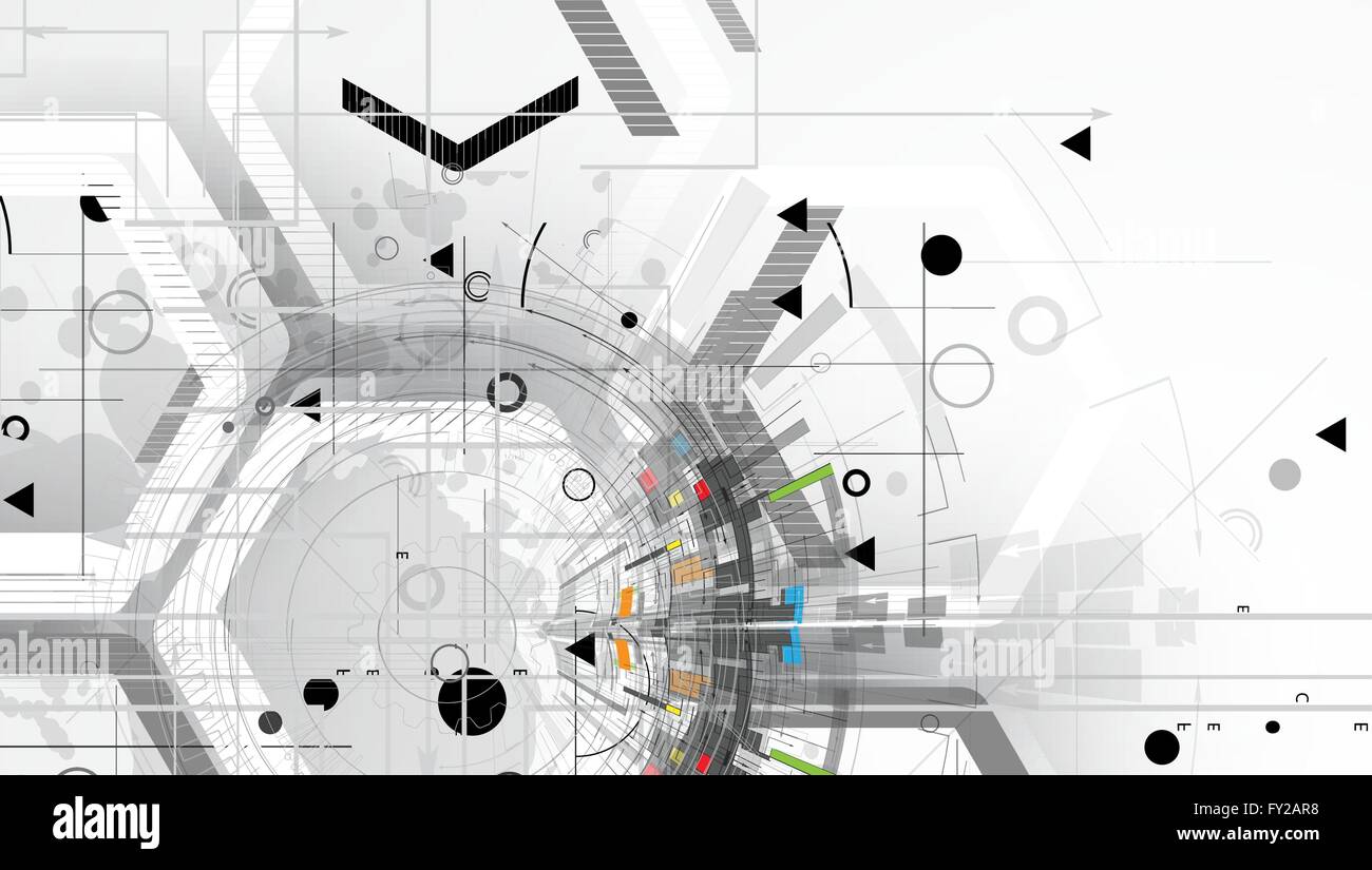 Abstract tech background. Futuristic interface. Vector illustration ...