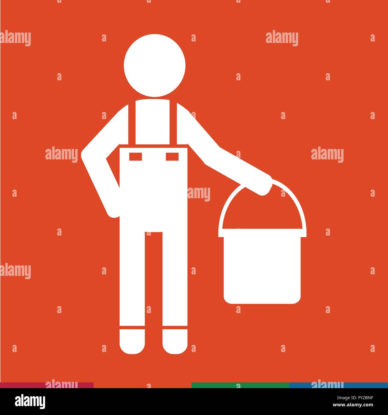 Cleaner Man and Cleaning Tool Equipment Illustration design Stock ...