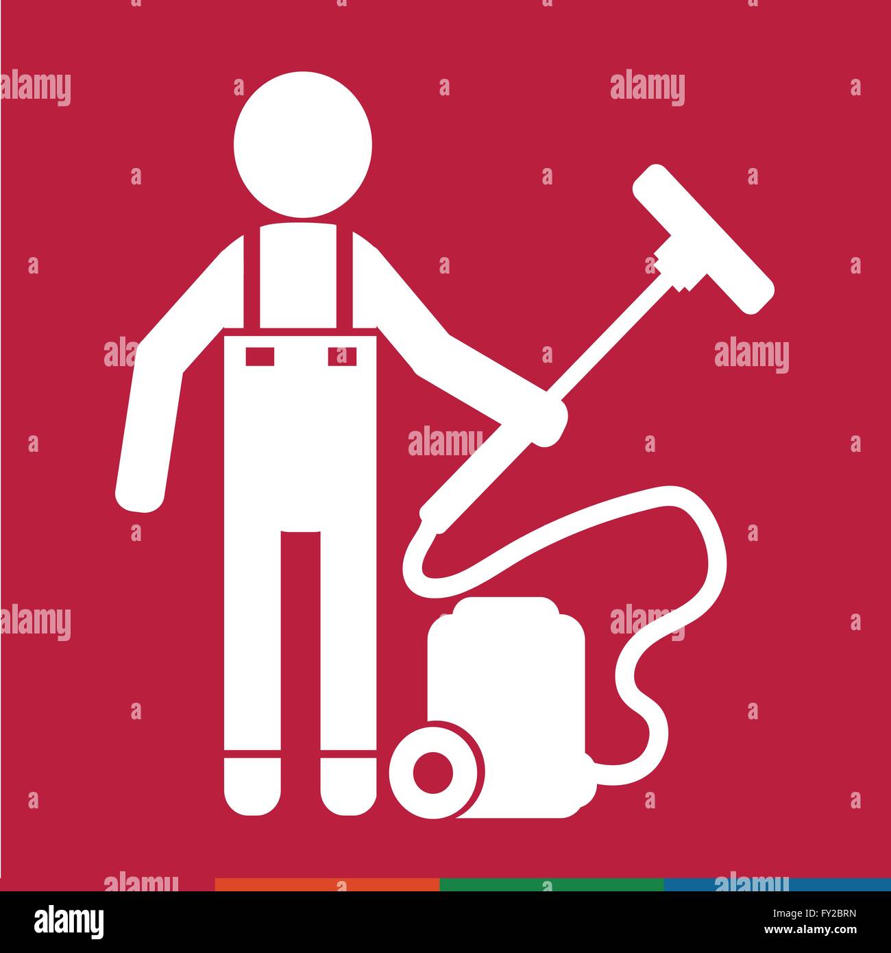 Cleaner Man and Cleaning Tool Equipment Illustration design Stock ...