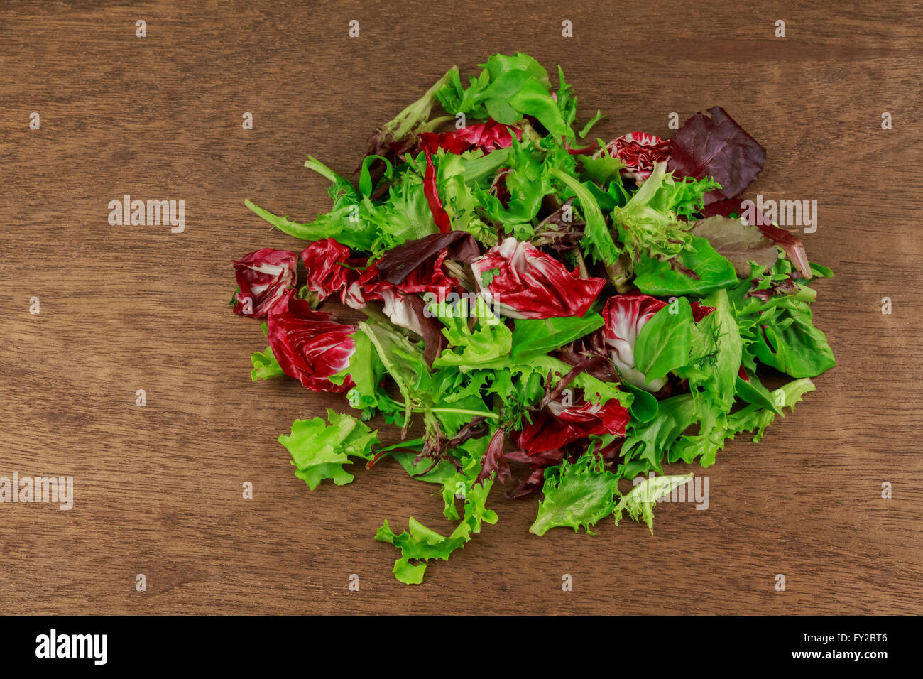Fresh salad with mixed greens arugula, mesclun, mache Healthy food ...