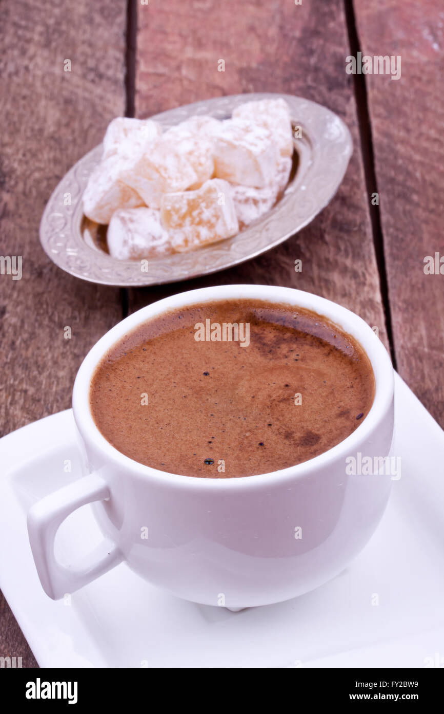 Turkish coffee and Turkish delight Stock Photo - Alamy
