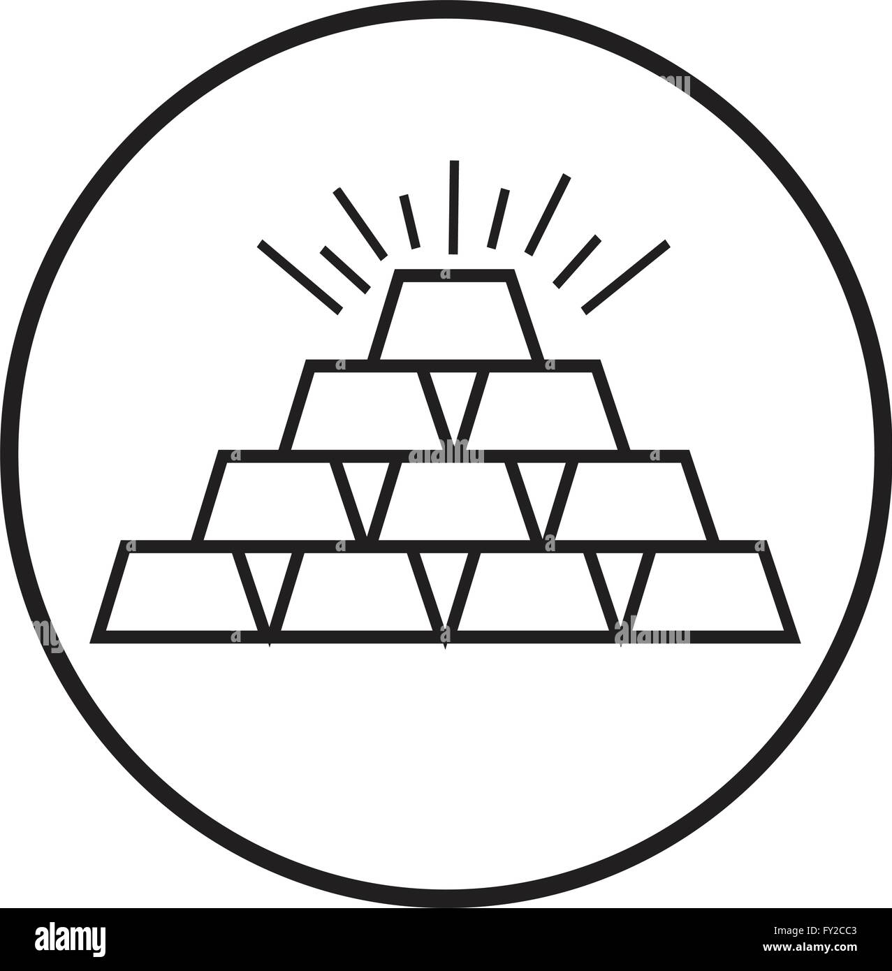 Thin line gold icon Illustration design Stock Vector Image & Art - Alamy