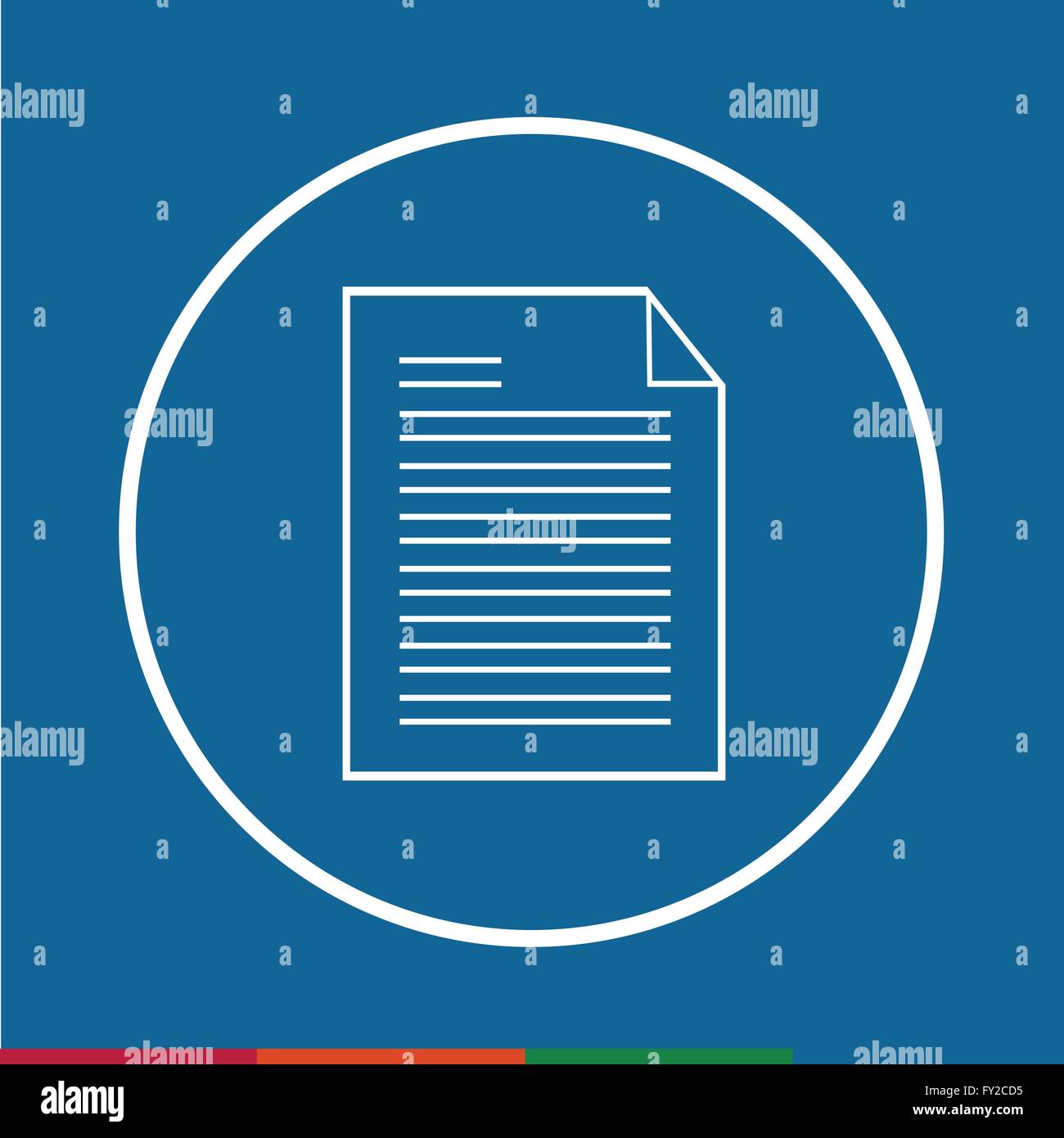 Thin line document icon Illustration design Stock Vector Image & Art ...