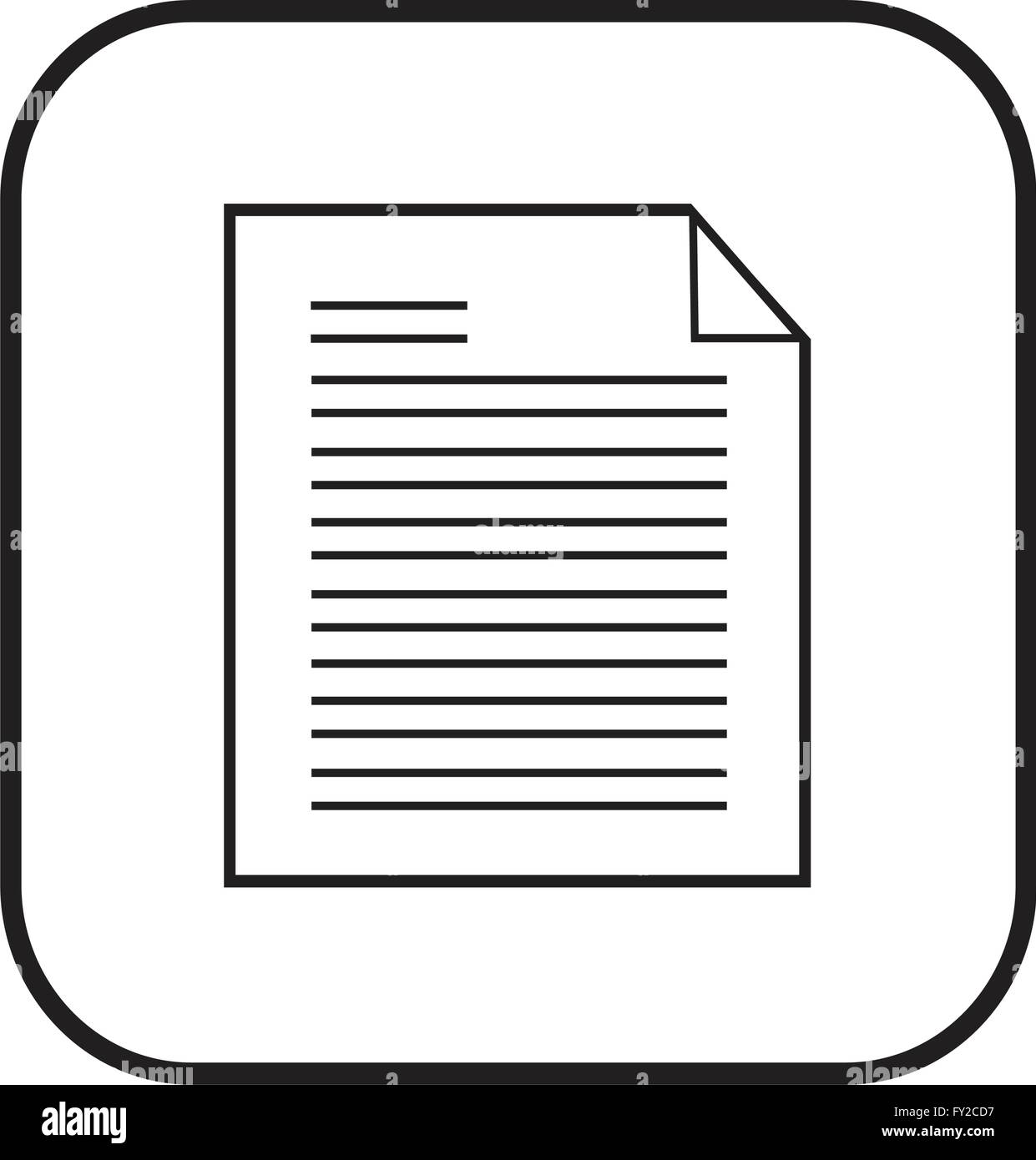 Thin line document icon Illustration design Stock Vector Image & Art ...