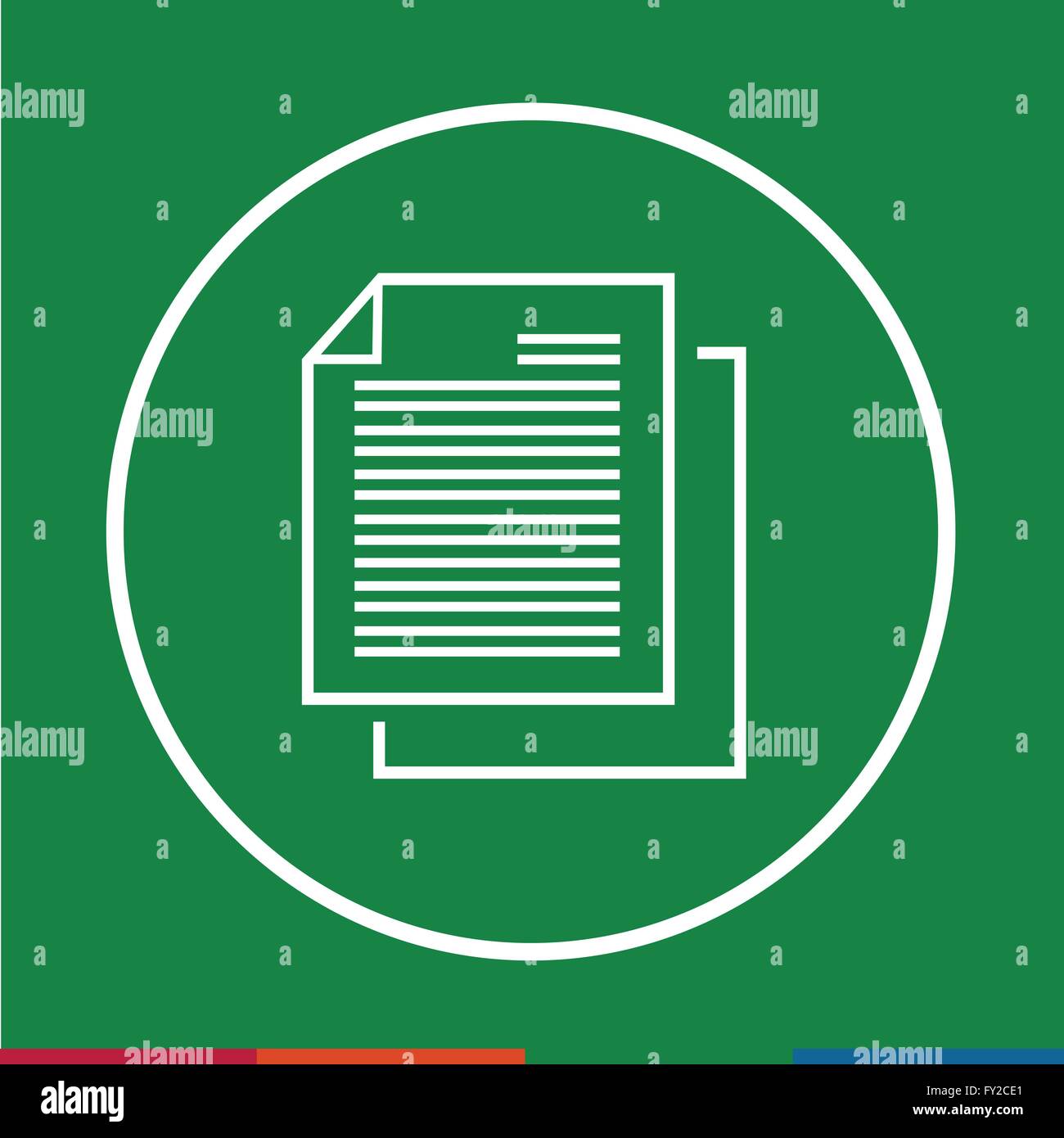 Thin line document icon Illustration design Stock Vector Image & Art ...