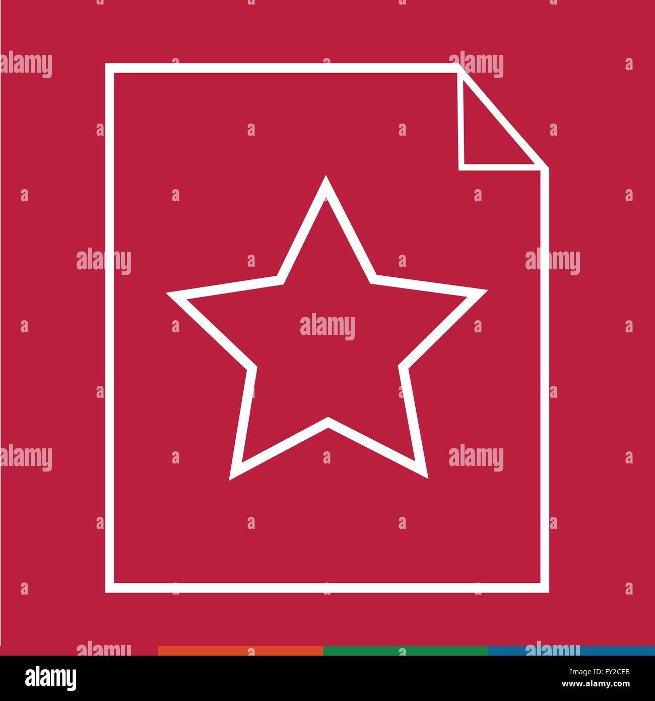 Thin line star document icon Illustration design Stock Vector Image ...