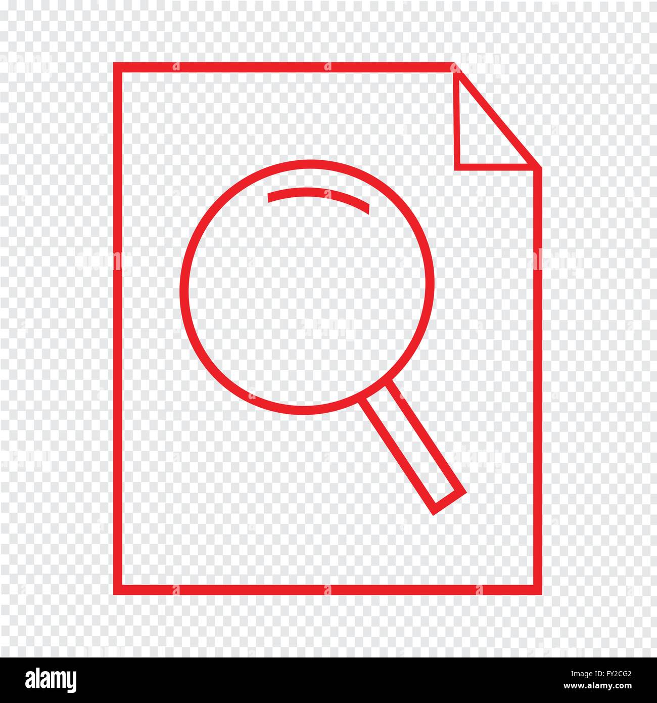 Thin line magnifier document icon Illustration design Stock Vector ...