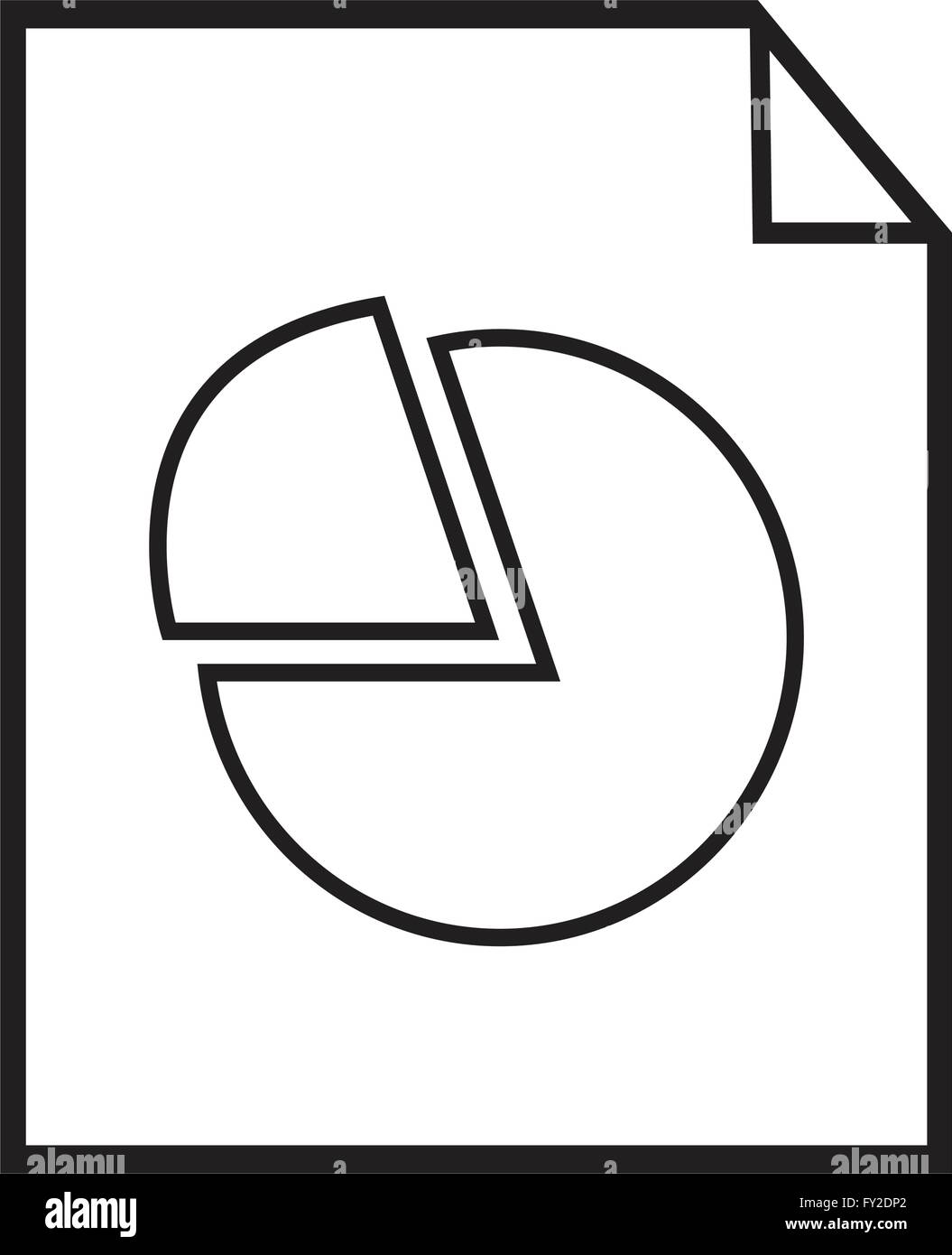 Thin line chart document icon Illustration design Stock Vector Image ...