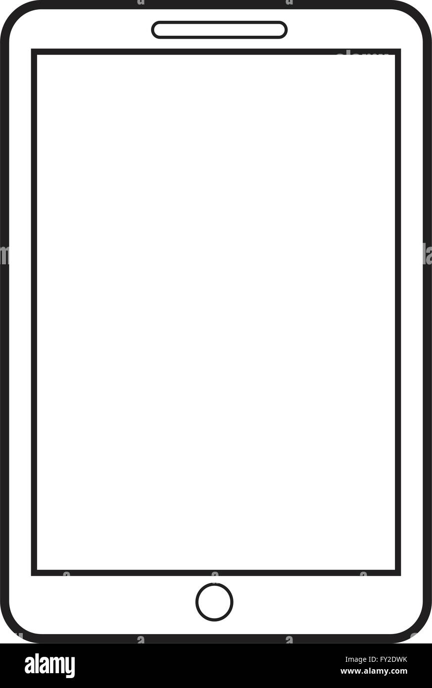 Thin Line Mobile Phone Icon Illustration design Stock Vector Image ...