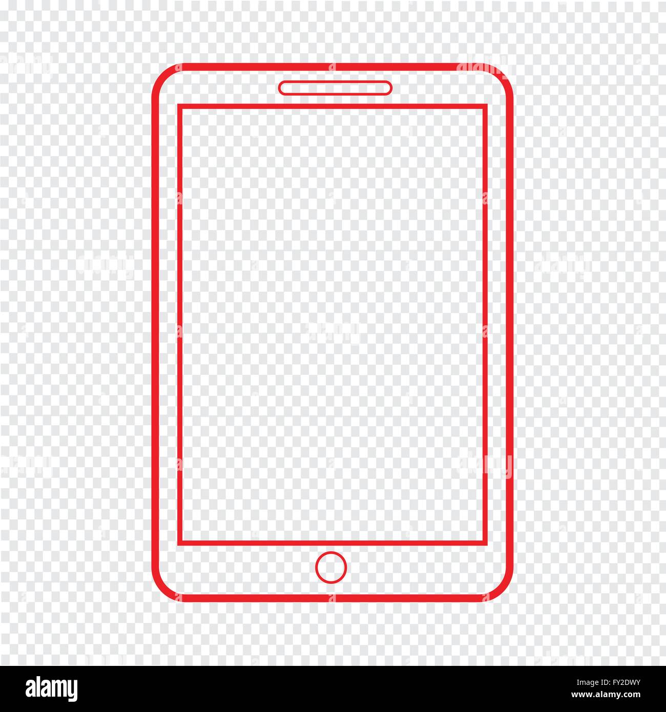 Thin Line Mobile Phone Icon Illustration design Stock Vector Image ...