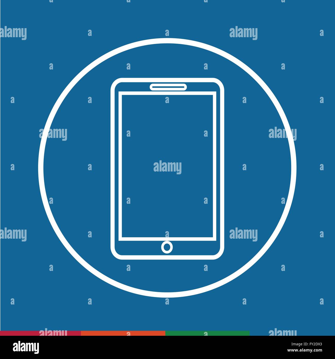 Thin Line Mobile Phone Icon Illustration design Stock Vector Image ...