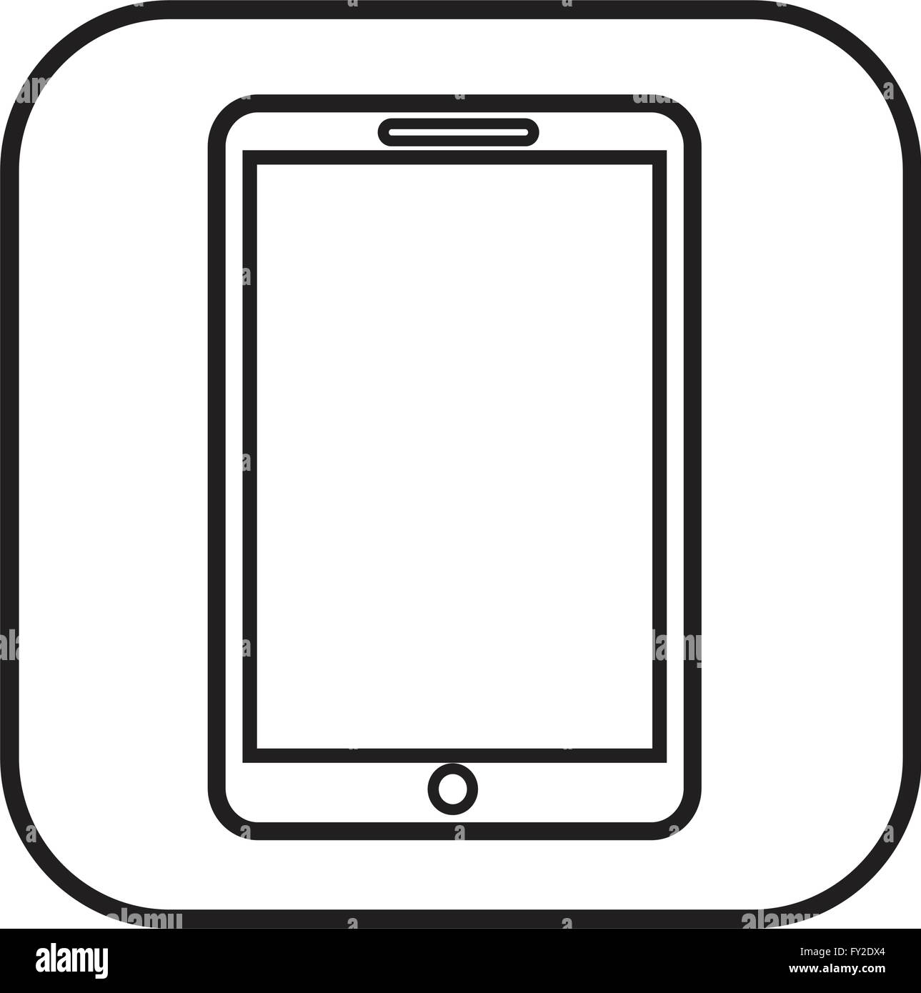 Thin Line Mobile Phone Icon Illustration design Stock Vector Image ...