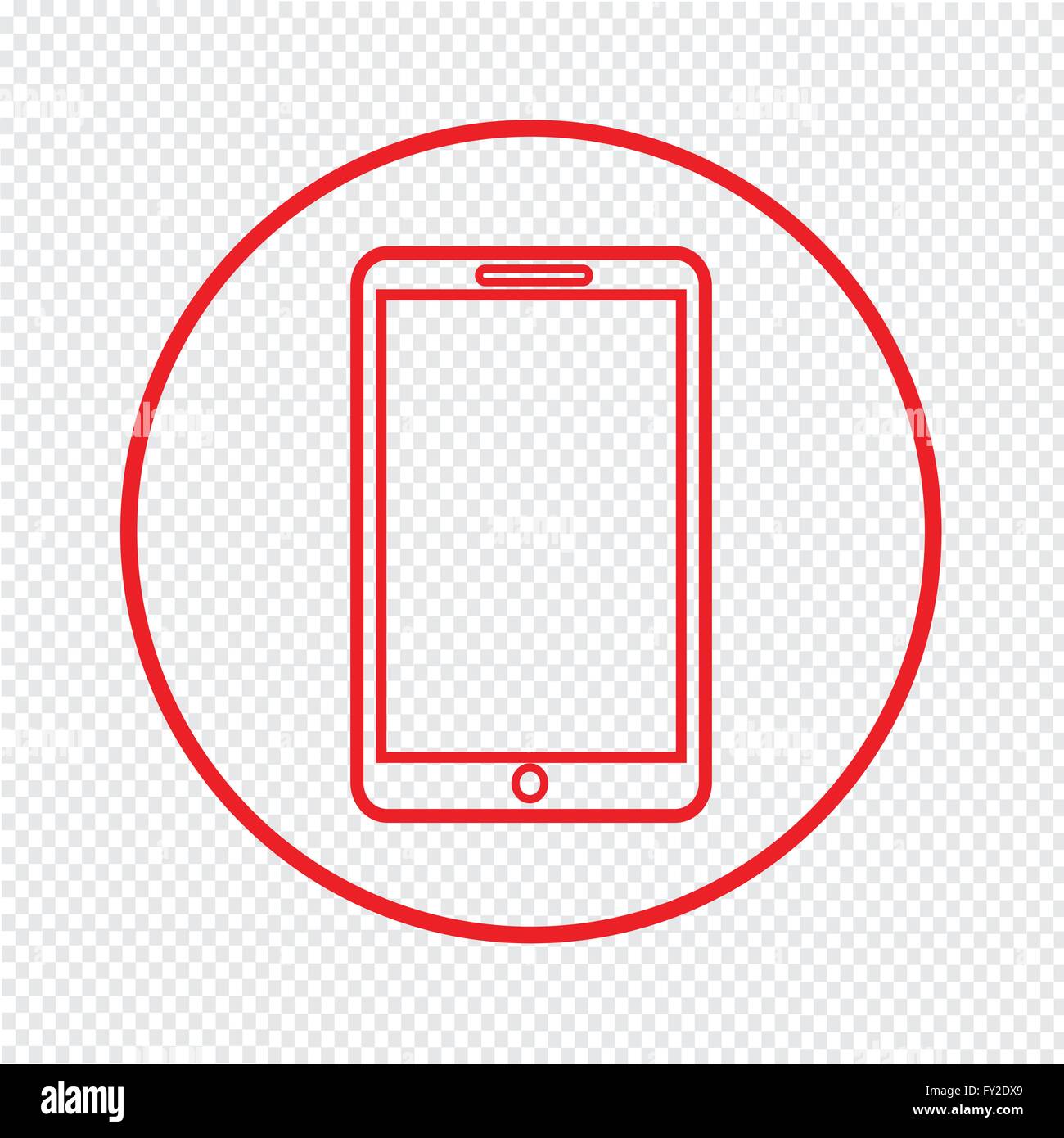 Thin Line Mobile Phone Icon Illustration design Stock Vector Image ...