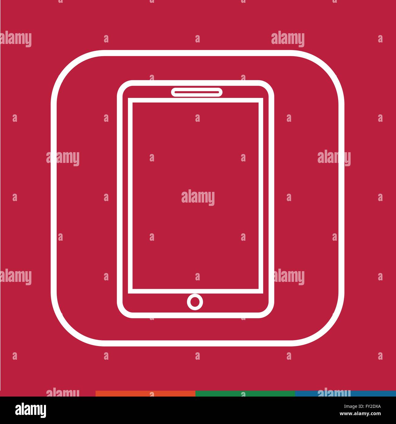 Thin Line Mobile Phone Icon Illustration design Stock Vector Image ...