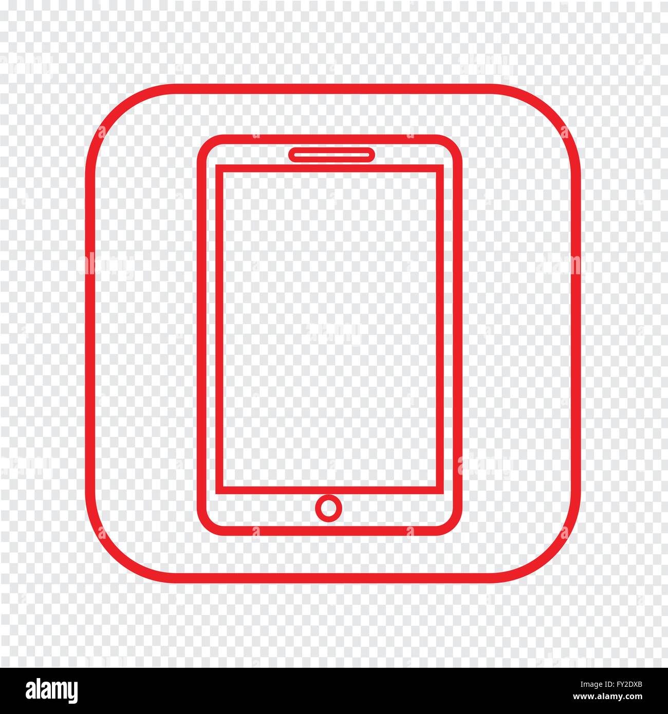 Thin Line Mobile Phone Icon Illustration design Stock Vector Image ...
