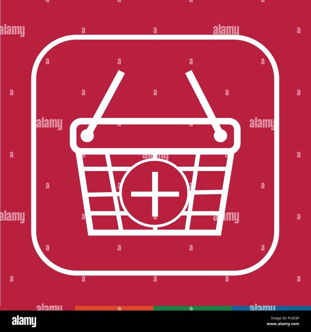 Thin Line Shopping Basket Icon Illustration design Stock Vector Image ...