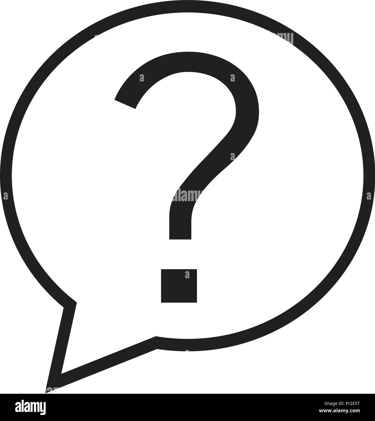 Thin Line Question Mark Icon Illustration design Stock Vector Image ...