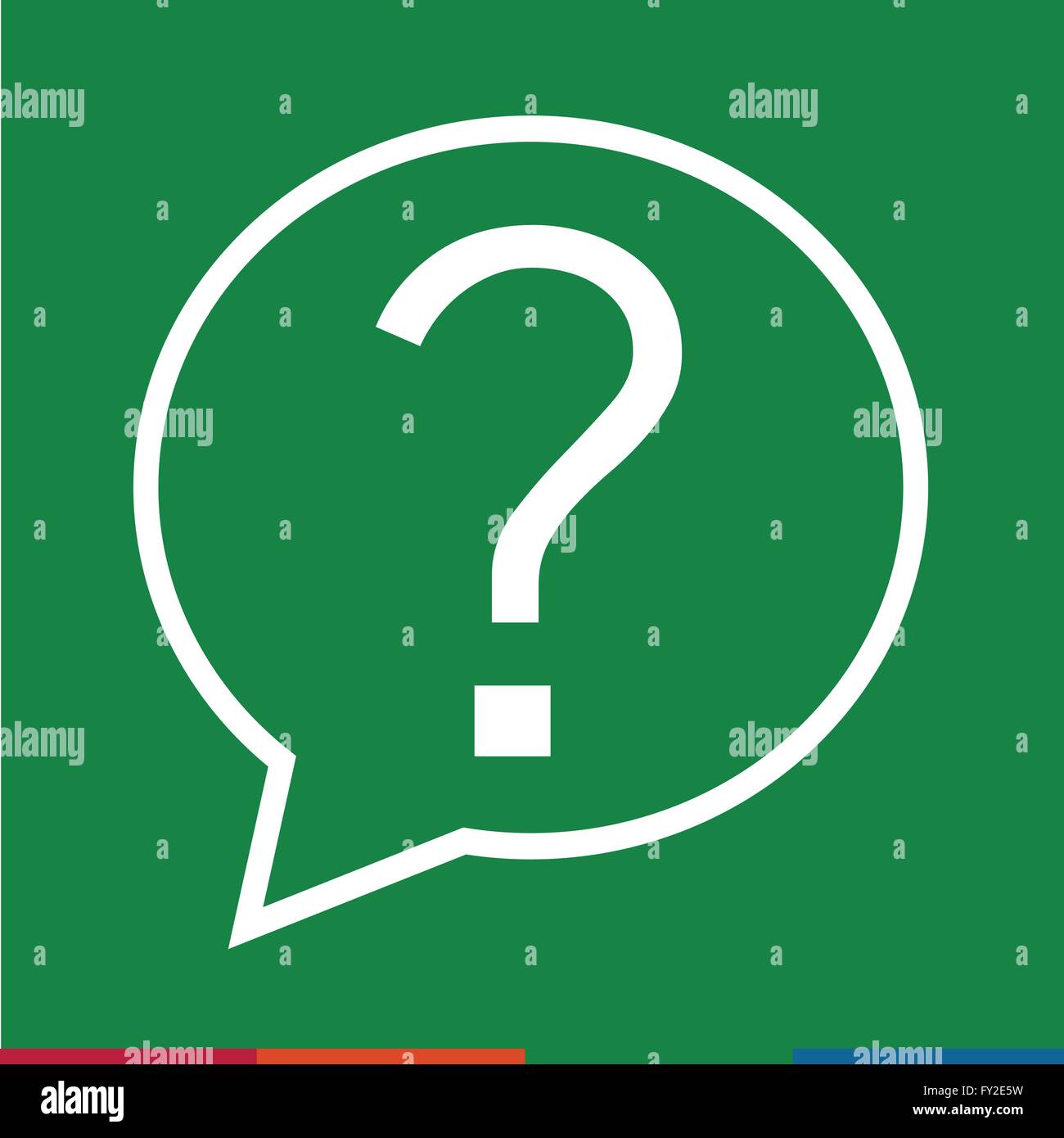 Thin Line Question Mark Icon Illustration design Stock Vector Image ...