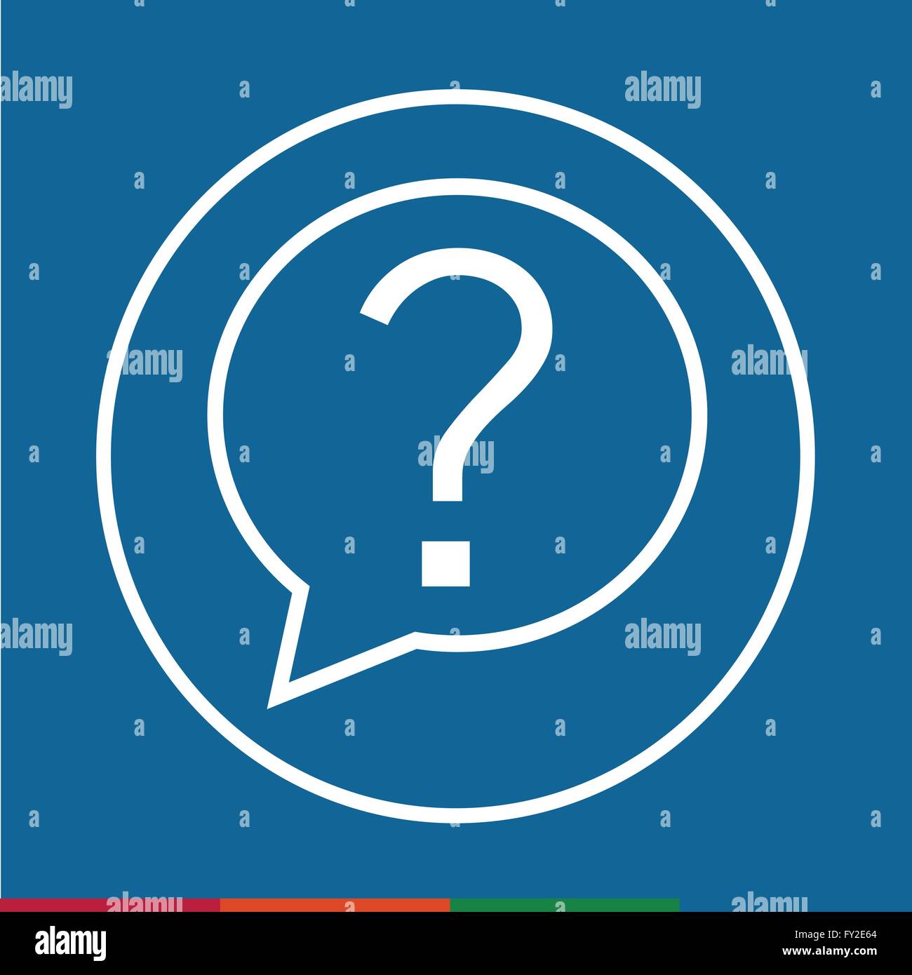 Thin Line Question Mark Icon Illustration design Stock Vector Image ...