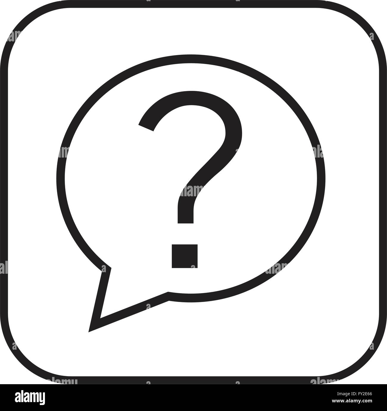 Thin Line Question Mark Icon Illustration design Stock Vector Image ...