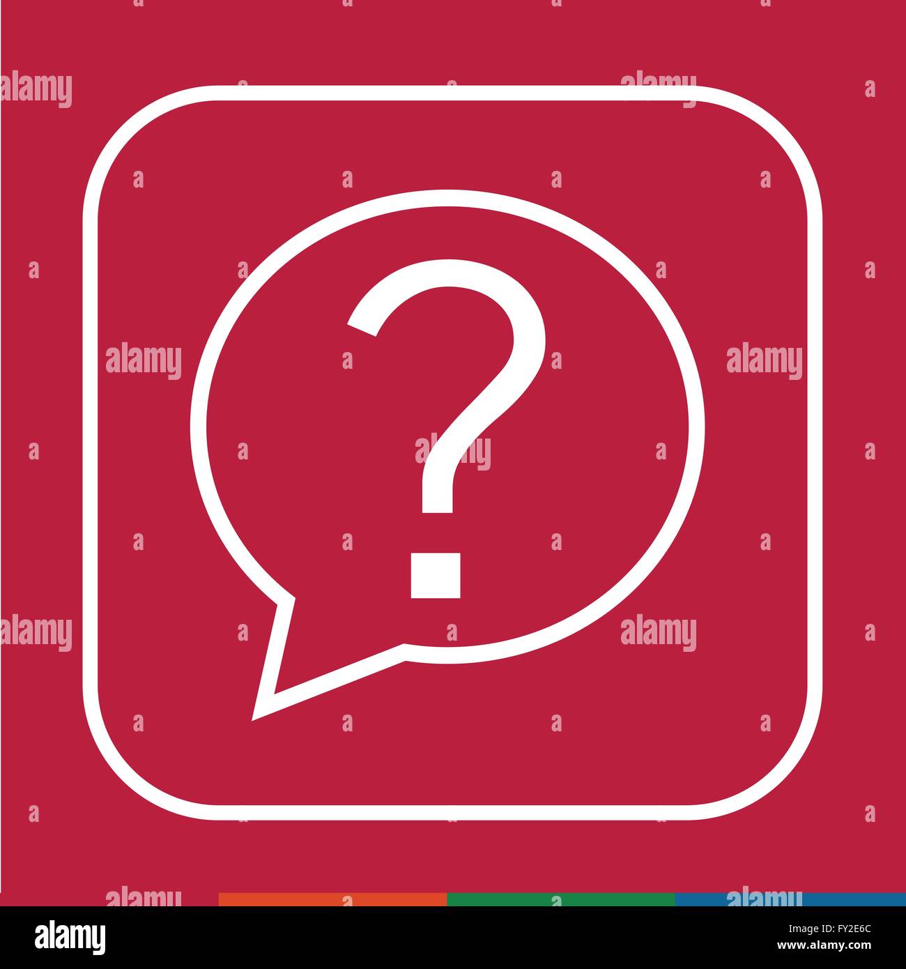 Thin Line Question Mark Icon Illustration design Stock Vector Image ...