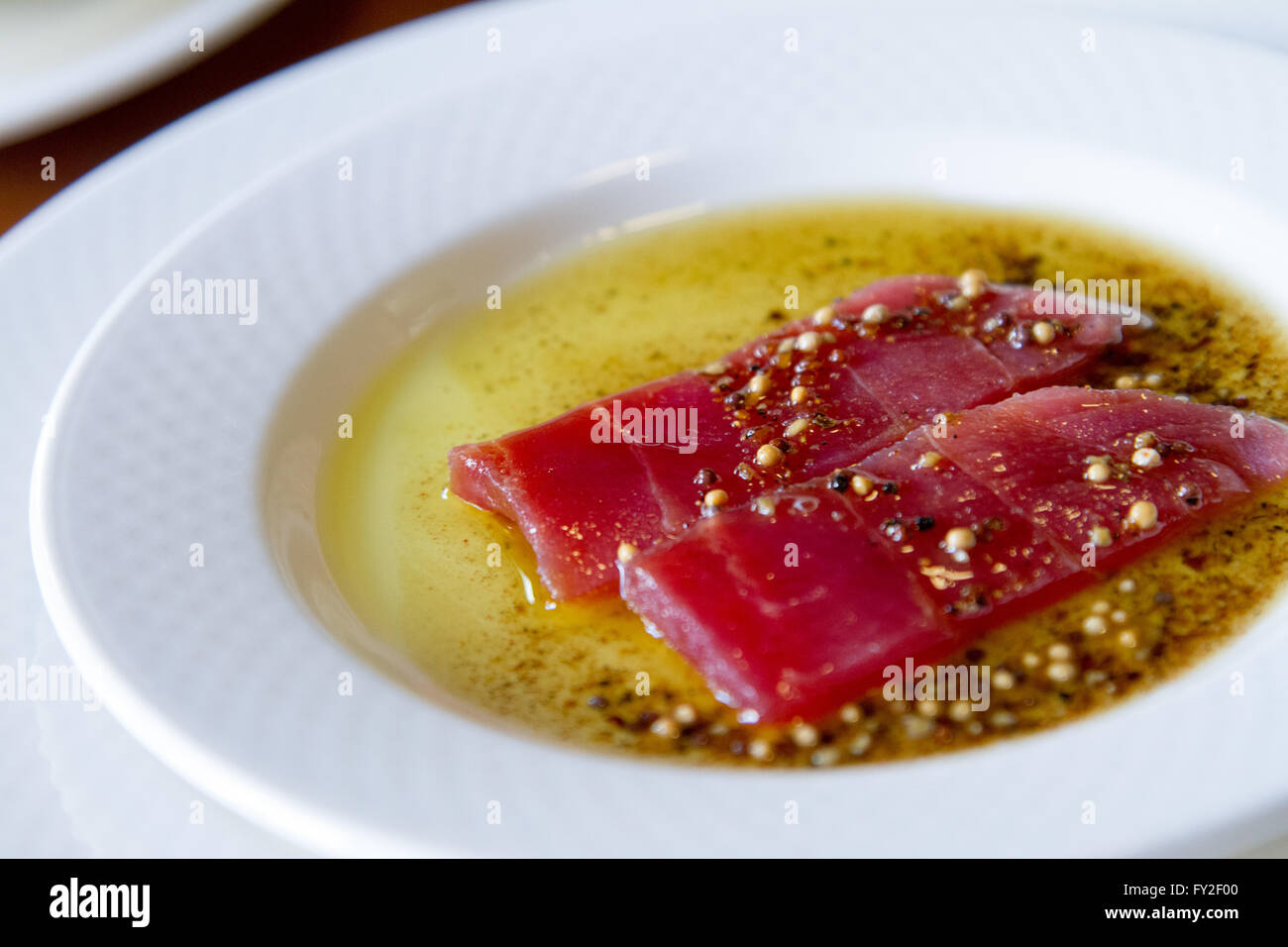marinated tuna fish Stock Photo - Alamy