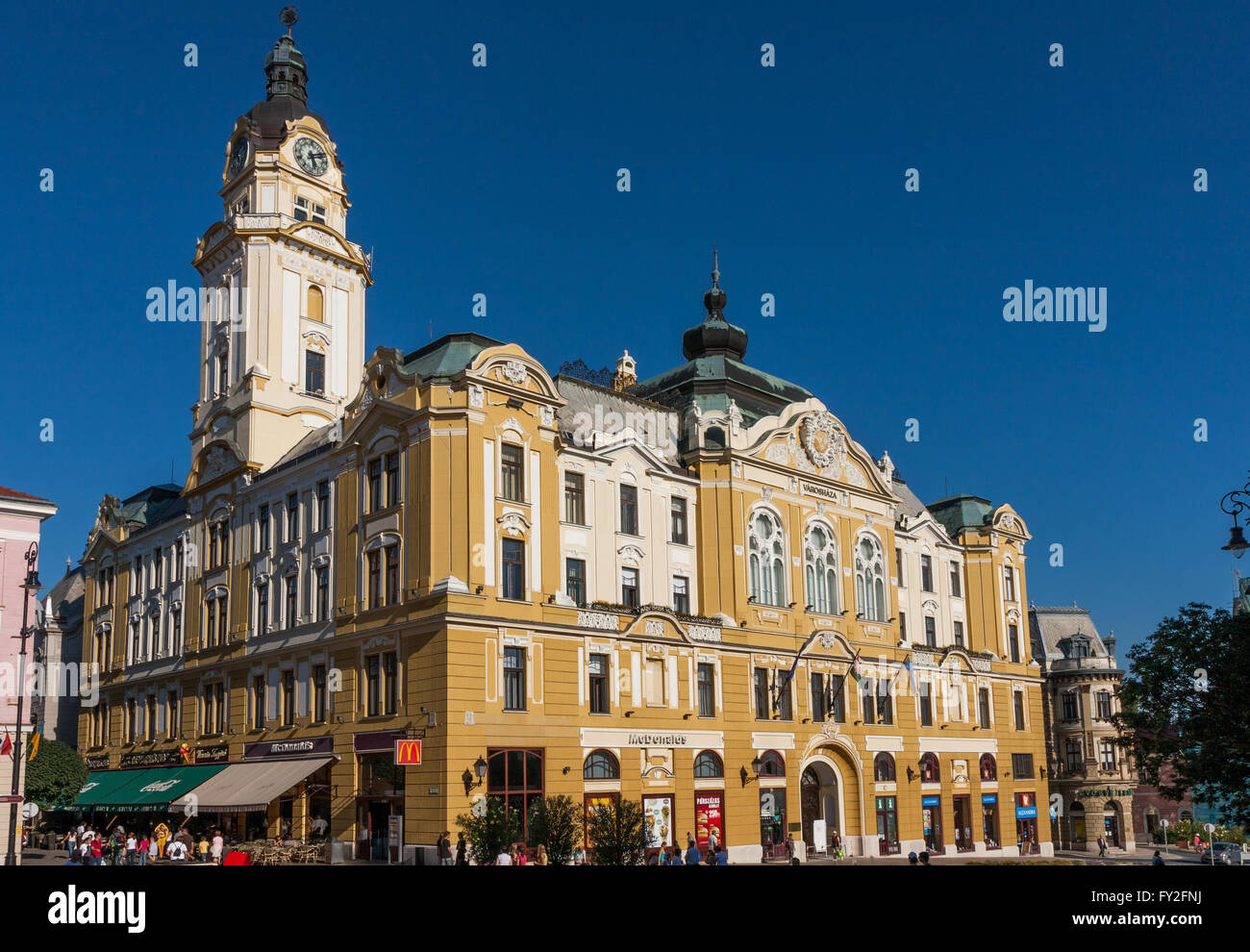 City Hall Square of Pecs in Hungary. Pecs, Hungary - World Heritage ...
