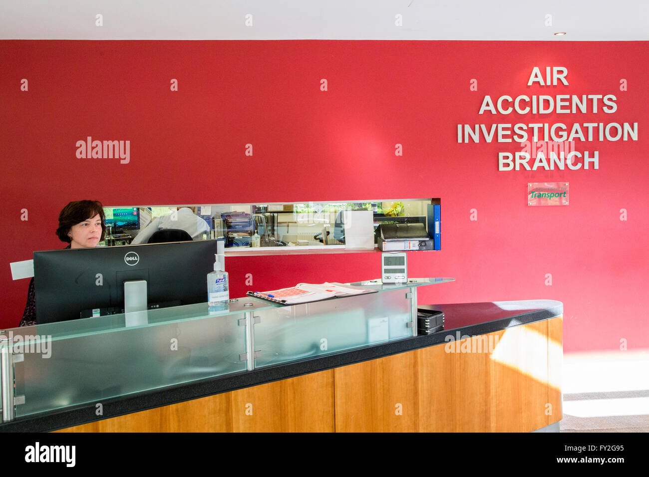 Air Accident Investigation Branch, AAIB, A.A.I.B. main reception at the ...