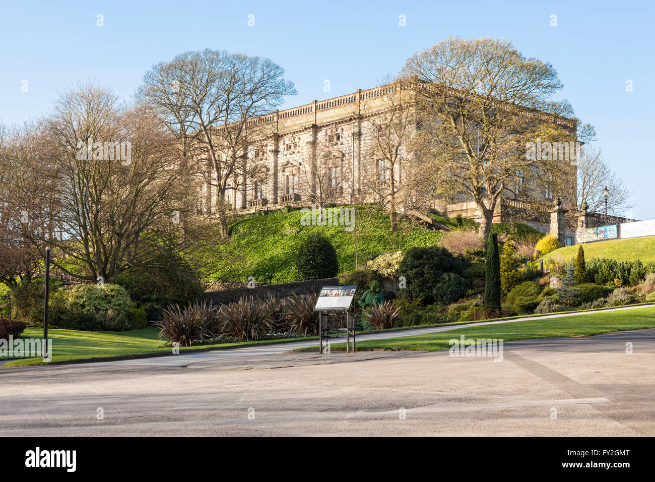 Nottingham Castle, a Ducal mansion, Nottingham, England, UK Stock Photo ...