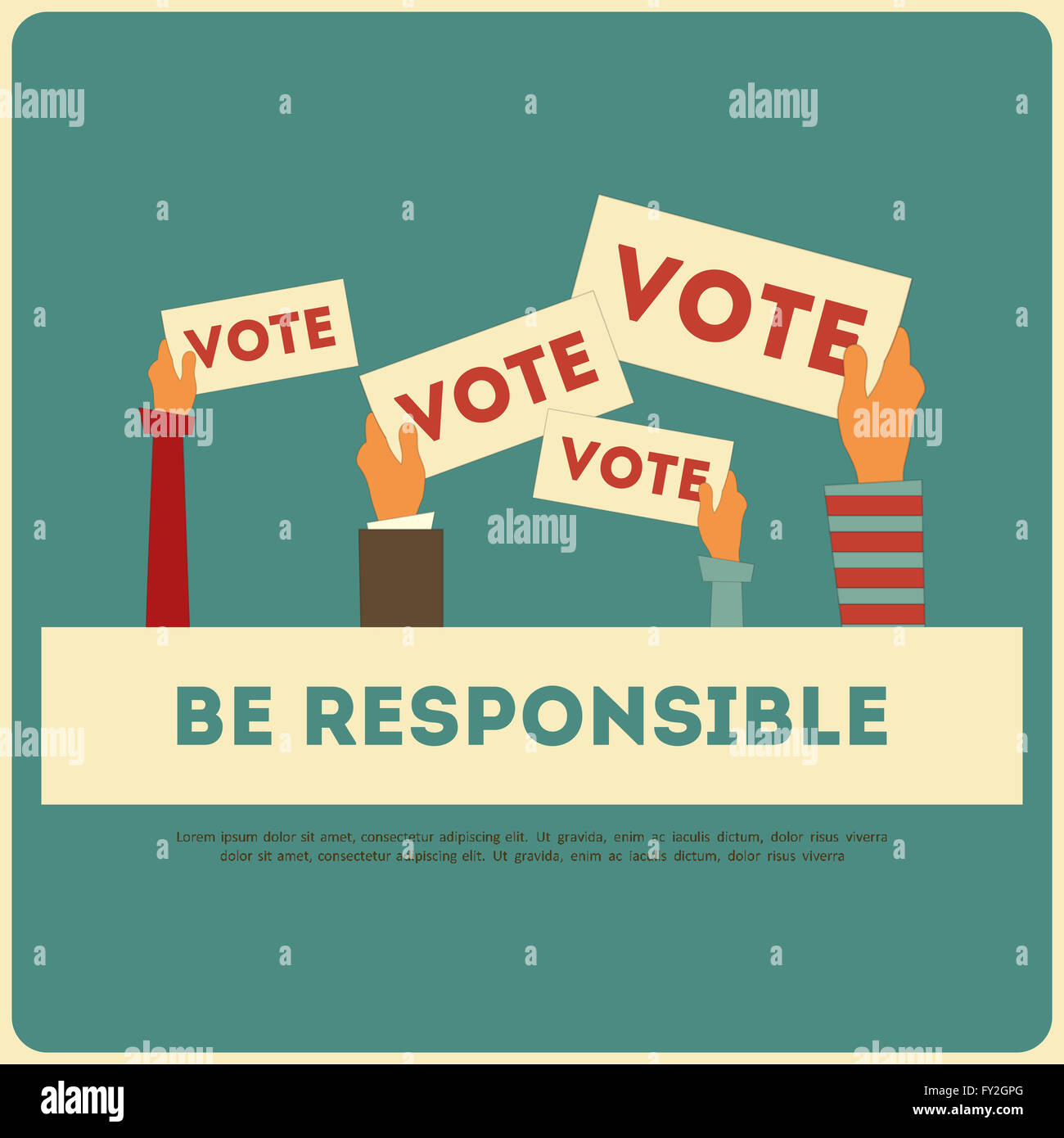 Presidential Election Voting Poster. Vote Concept. Illustration Stock ...