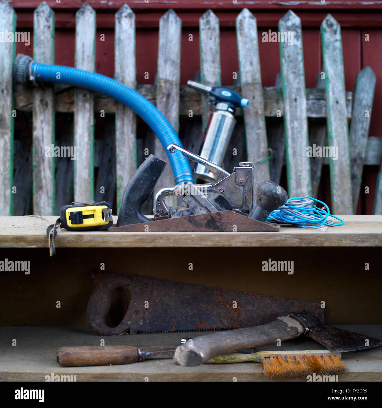 Tools Of A Handy Man Stock Photo - Alamy