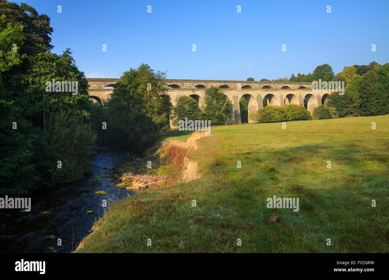 Chirk Aqueduct and Railway Viaduct, Ceiriog Valley Stock Photo - Alamy