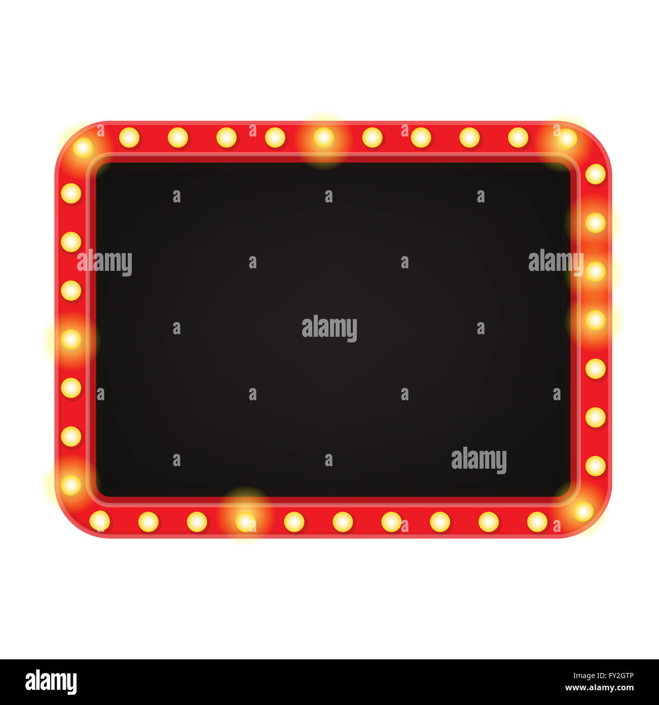 Retro Neon Sign. Vintage Billboard with Place for Text. Isolated on ...