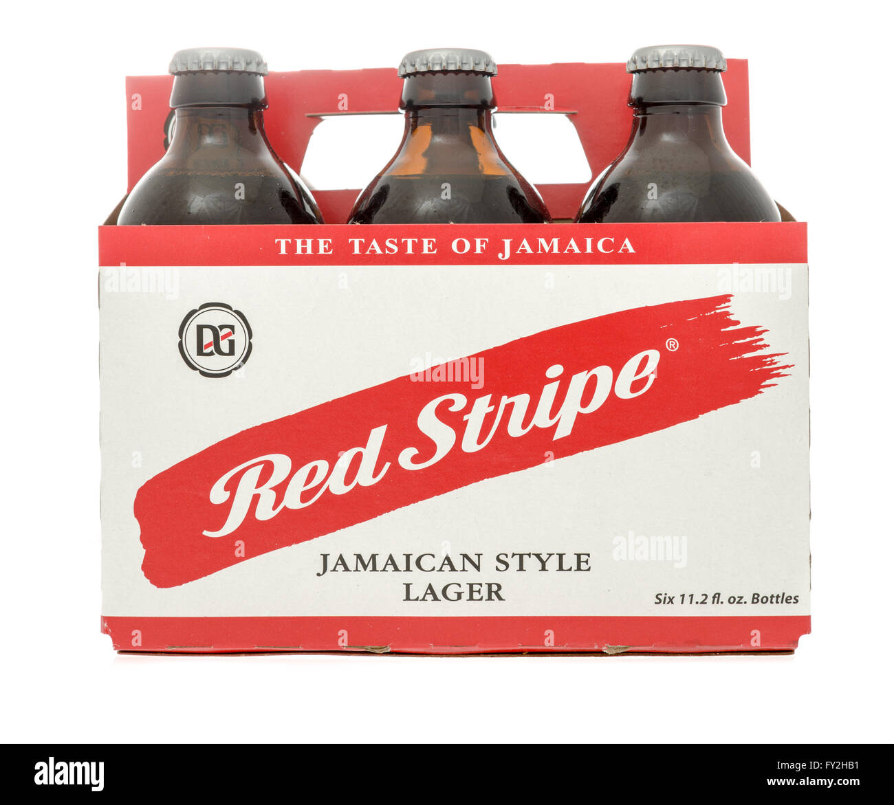 Winneconne, WI -29 Oct 2015: Six pack of Red Stripe beer Stock Photo ...
