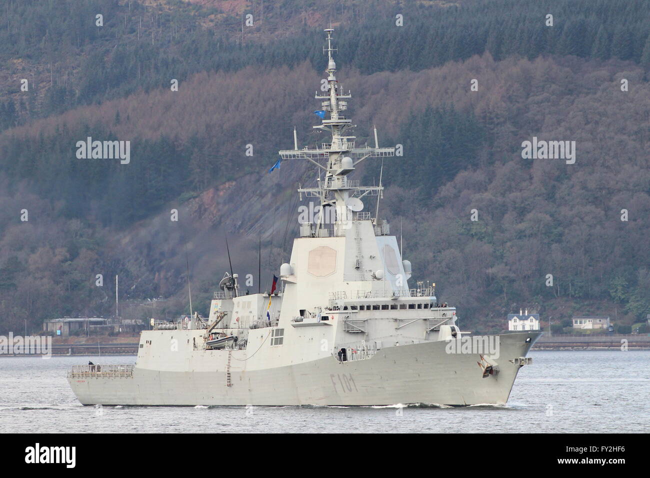 SPS Álvaro de Bazán (F101), a F100-class frigate of the Spanish Navy ...