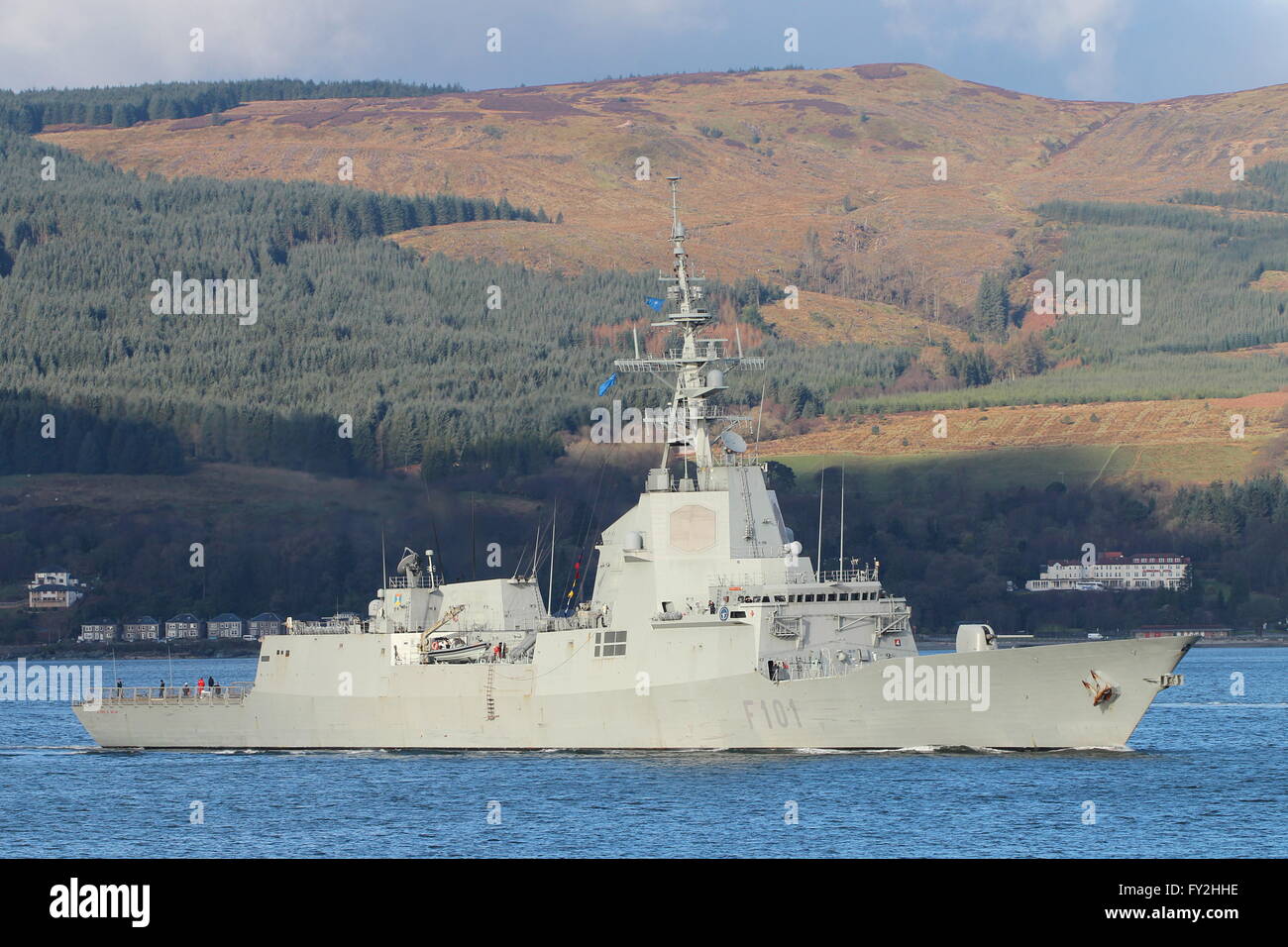 SPS Álvaro de Bazán (F101), a F100-class frigate of the Spanish Navy ...
