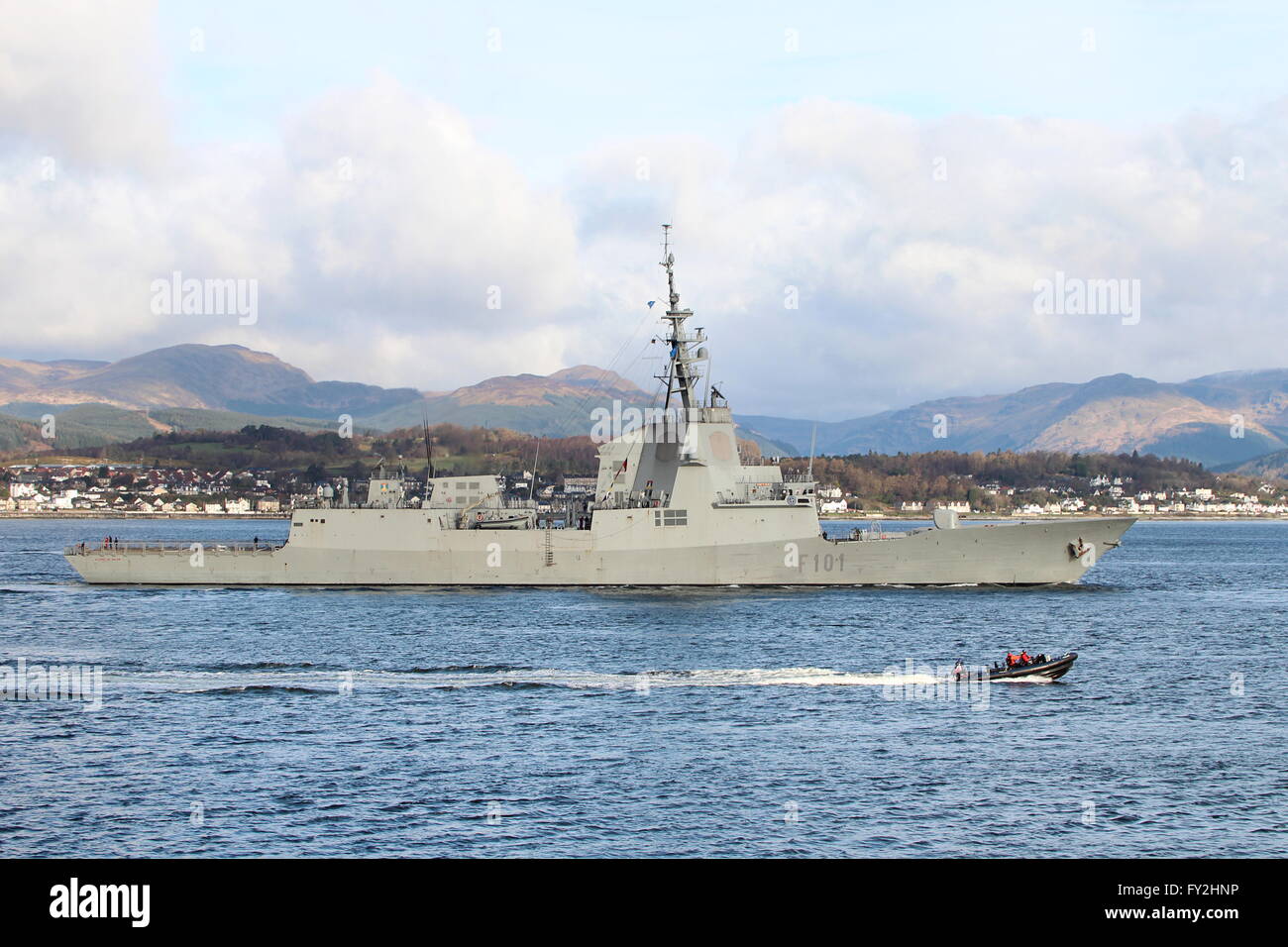SPS Álvaro de Bazán (F101), a F100-class frigate of the Spanish Navy ...