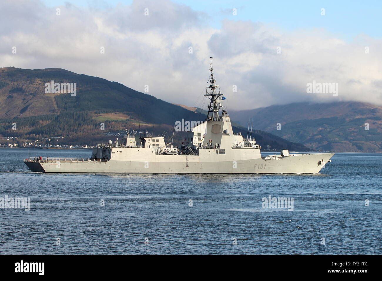 SPS Álvaro de Bazán (F101), a F100-class frigate of the Spanish Navy ...