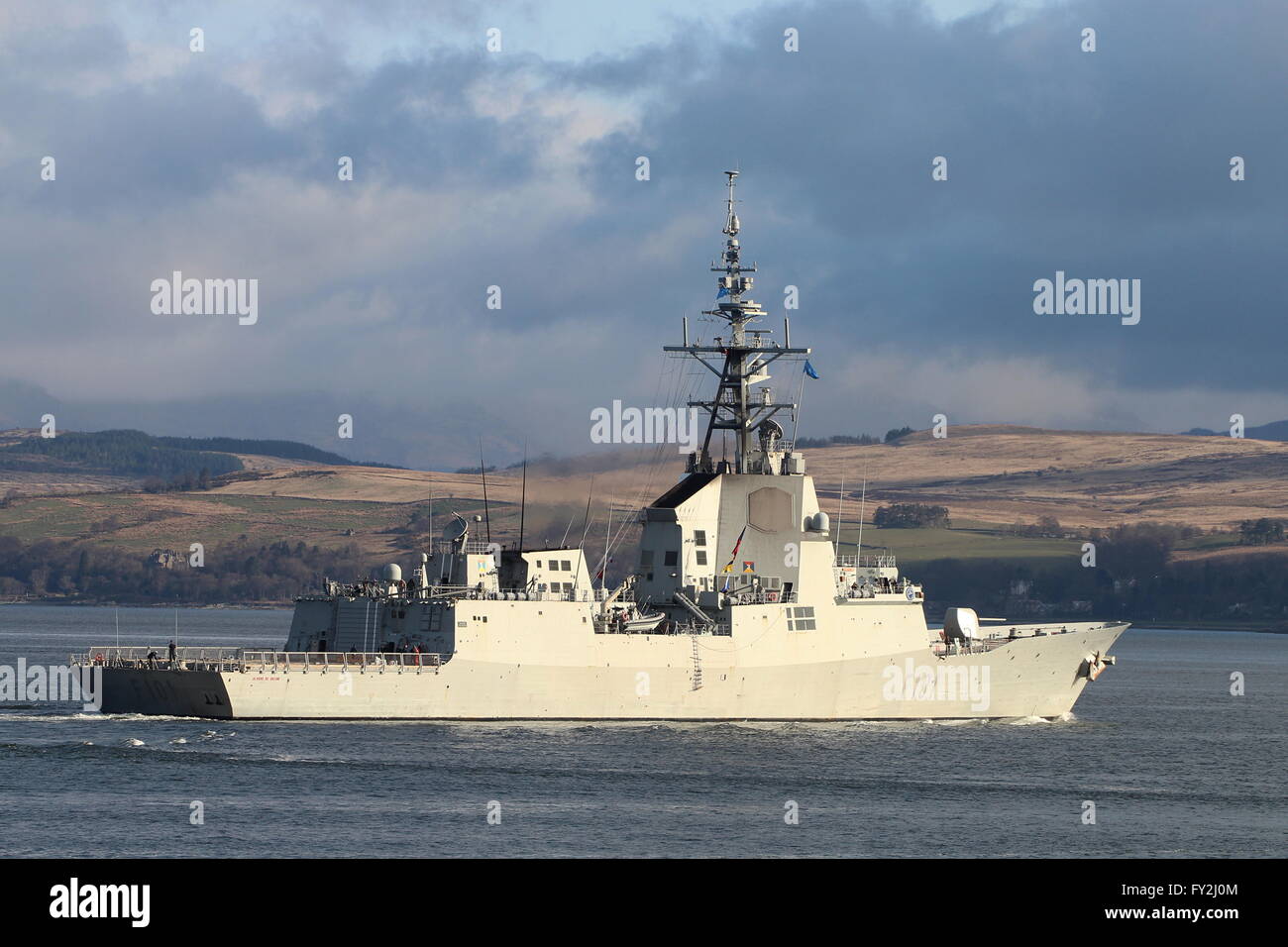 SPS Álvaro de Bazán (F101), a F100-class frigate of the Spanish Navy ...